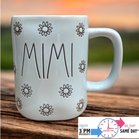 Rae Dunn | Dining | Rae Dunn Mimi Mug Blue Floral Design New | Poshmark